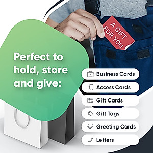 Swipe It Gift Card Holder Sleeves Paper 100 Pack Bulk for Christmas, Holiday, Birthday, Fathers Day, Housewarming, Wedding, Anniversary, Baby Shower, Spa, A Gift for You, Red