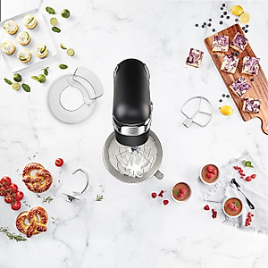 Cuisinart Stand Mixer, 12 Speed, 5.5 Quart Stainless Steel Bowl, Chef’s Whisk, Mixing Paddle, Dough Hook, Splash Guard w/ Pour Spout, Poppy Seed, SM-50PS