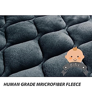 furrybaby Dog Bed Mat Crate Mat with Anti-Slip Bottom Machine Washable Pet Mattress for Dog Sleeping (S 24x18'', Grey Mat)