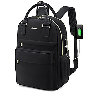 LOVEVOOK Laptop Backpack for Women 15.6 Inch Laptop Bag with USB Port, Fashion Waterproof Backpacks Teacher Nurse Stylish Travel Bags Vintage Daypacks for College Work