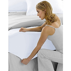 RajlinenLLC White Sheets Queen Set - Cotton Sheet Queen Size Sheets Set Hotel Luxury Bed Sheets Breathable & Cooling Sheets fit Mattress Upto 16 inch Sheets for Beds 400 Thread Count White Solid