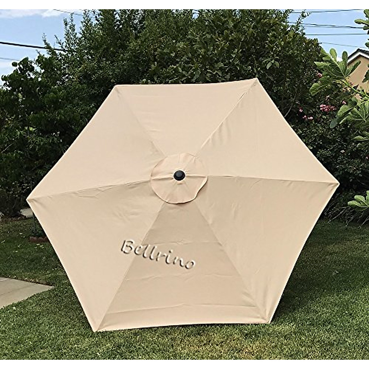 BELLRINO DECOR Replacement STRONG & THICK Umbrella Canopy for 9ft 6 Ribs (Canopy Only) (BEIGE)