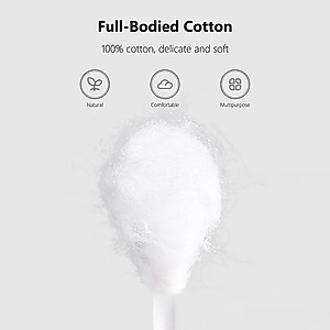 Natural Paper Cotton Swabs 500ct, Double Tips Cotton Buds for Personal Care