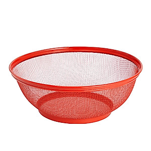 Juvale Mesh Wire Fruit Basket with Lid for Vegetables, Fruits, Gifts, House Warming, Home, Restaurants, 4 Colors