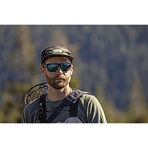 Suncloud Range Polarized Sunglasses – 100% UV Protection – Comfortable Fit, Trendy Design – for Men & Women – Black + Polarized Blue Mirror Lenses