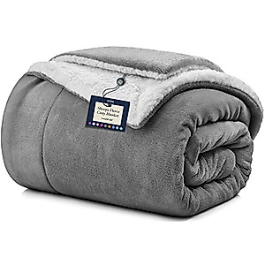 BELADOR Throw Blanket - Fleece Blankets Twin Size 60"x80" - Soft Blanket With Sherpa Reverse Fluff- Travel Blanket For Bed, Anti-Static Blankets & Throws- Lightweight Blanket, Cozy Fuzzy Couch Blanket