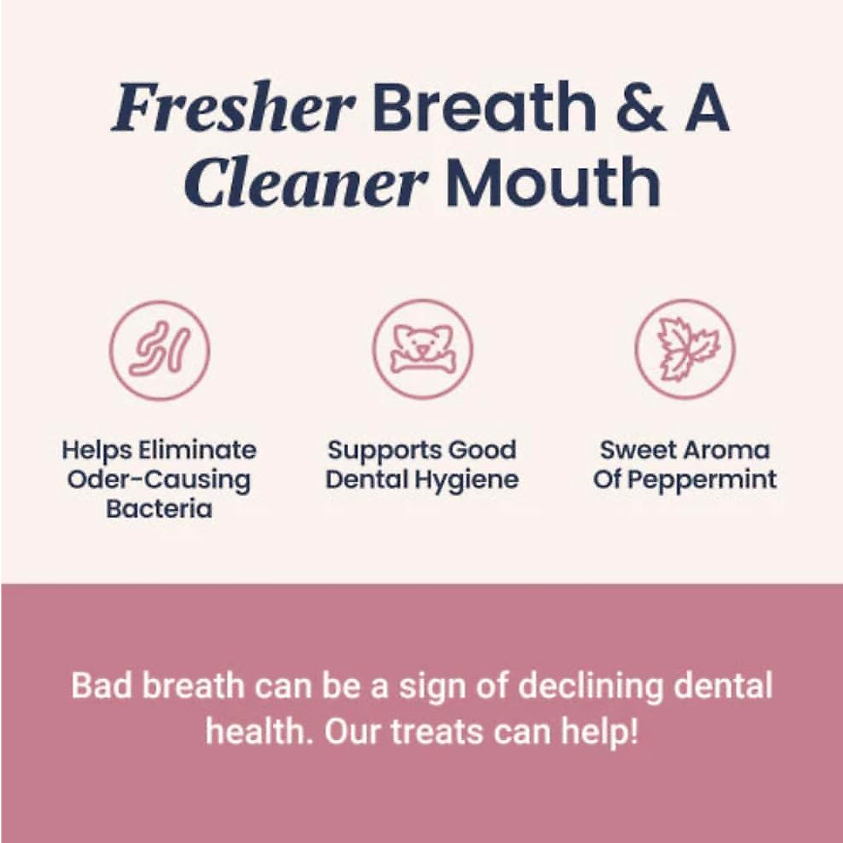 HolistaPet Fresh Breath Soft Chews, Freshen Your Pups Breath with a Heart Shaped Soft Chew, 30 Chews Per Bag (Original)