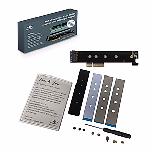Vantec M.2 NVMe PCIe x4 Low Profile Adapter with 110 Length Support (UGT-M2PC130), Black