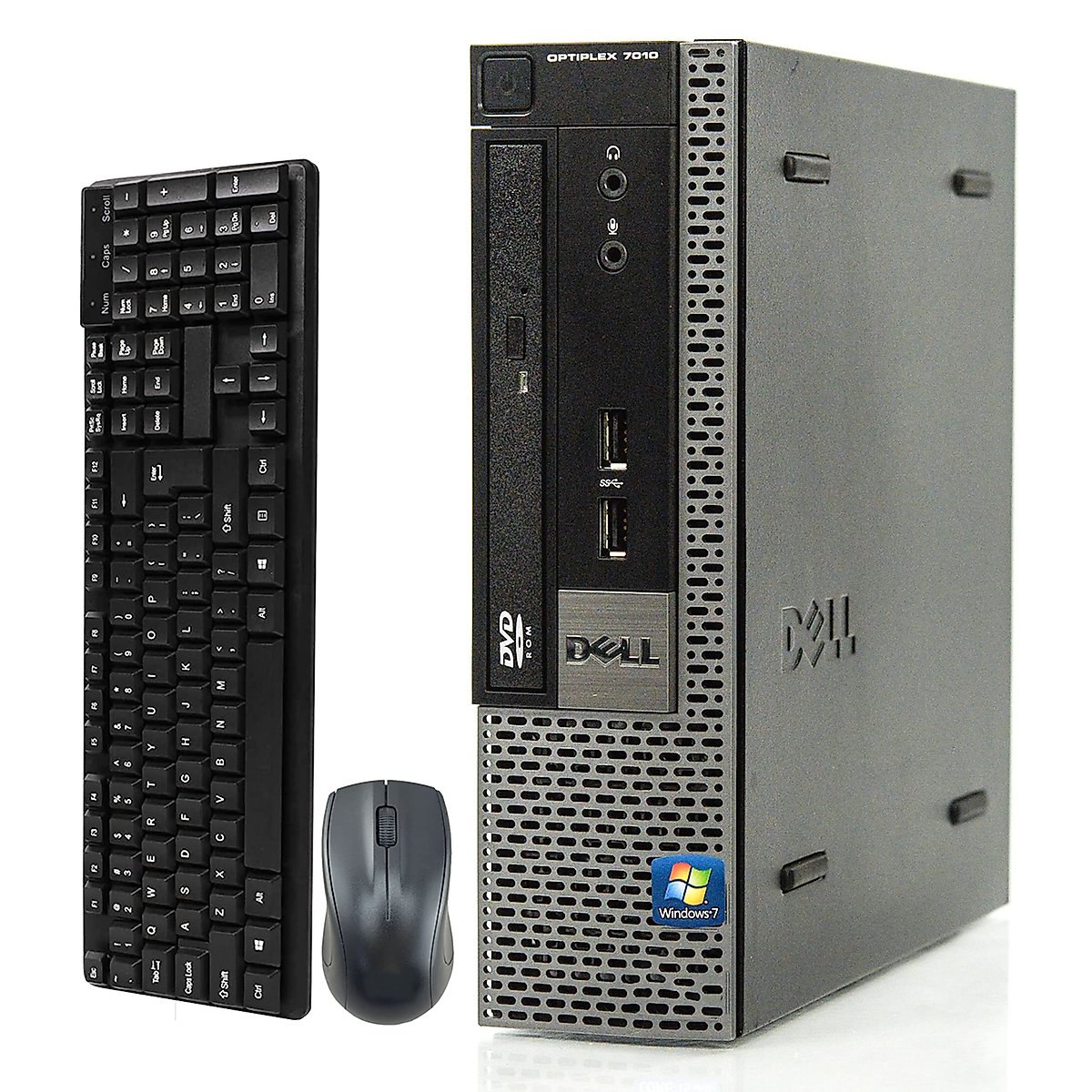 Dell OptiPlex 7010 USFF Computer Desktop PC, Intel i5 3.2GHz, 8GB Ram, 120GB SSD Drive, WiFi & Bluetooth, Wireless Keyboard and Mouse, Windows 10 Pro (Renewed)