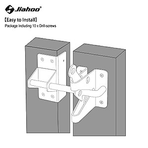 Heavy Duty Automatic Gate Latch for Wooden Fences,Self Locking Metal Gates for Vinyl Fence Outswinging Pool Gate Door Latches, Black