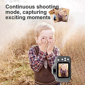 Children's Silicone Cover High-Definition Digital Camera - Multifunctional HD 1080P Front and Rear Dual Camera Can Take Pictures Recorded Eye Protection Screen Children's Mini