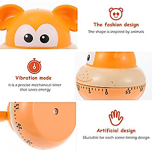 Beaupretty Cartoon Mechanical Kitchen Cooking Timer: Cute Puppy Animal Wind Up Timers 60 Minutes Clock Loud Alarm Counters Manual Study Timer Kitchen Utensil for Adults