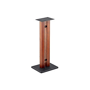Monolith Speaker Stands (Each) 50 Lbs Capacity, Adjustable Spikes, Sturdy Construction, Ideal for Home Theater Speakers, Adjustable Spikes, 28 Inch, Cherry Wood Finish