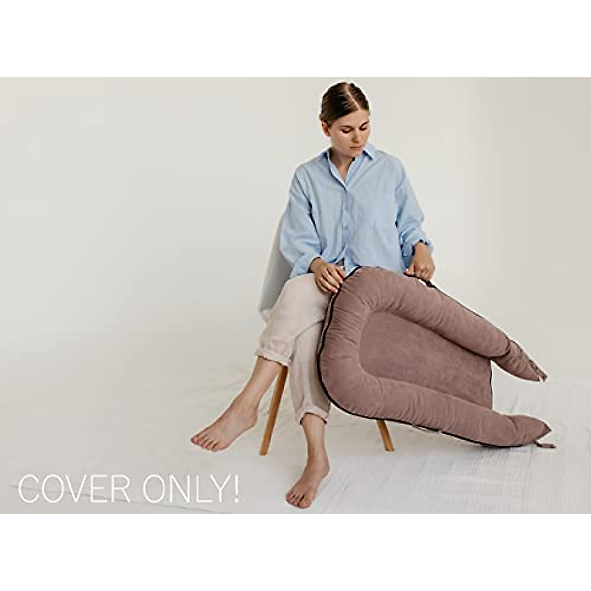 Lounger Cover by Sofia Amber – Cover ONLY for DockAToT and Sleepyhead Deluxe + Docks - Baby nest Sleep Pod Replacement Extra Cover - Cocoa
