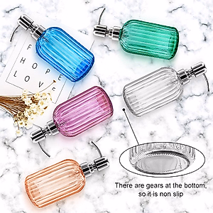 Soap Dispenser - 2 Pack 14 Oz Glass Soap Dispenser with Rust Proof Stainless Steel Pump, Refillable Liquid Bottle Dispenser, Premium Hand Jar Dispenser for Bathroom, Kitchen, Countertop (Transparent)