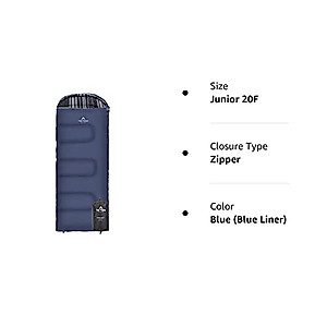 TETON Junior, 20 Degree Sleeping Bag. Finally, Sleeping Bag for Boys, Girls, all Kids, Warm and Comfortable; For all camping weather and built to last