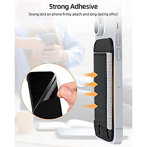 2 Pack Phone Card Holder - Premium Leather Wallet, Strong Adhesive, Fits 7 Cards, Compatible with iPhone, Samsung & Most Smartphones