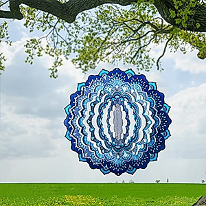 FENDISI Stainless Steel Wind Spinner- 3D Indoor Outdoor Garden Decoration Crafts Ornaments