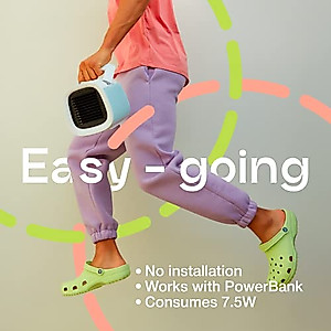 Bundle - 2 items: Evapolar evaCHILL Personal Evaporative Air Cooler (White) and Cotton Tote evaBag