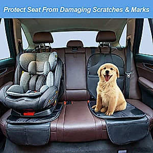 Innokids Car Seat Protector for Child Car Seat, Waterproof Seat Protector with Thick Padding Protects Automotive Vehicle Leather or Cloth Upholstery (1 Pack)
