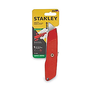 STANLEY Utility Knife, Interlock Safety, Self-Retracting, Round Point Blade (10-189C)