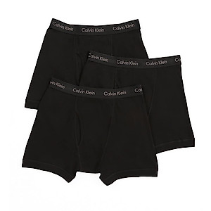 Calvin Klein Men's Cotton Classic Multi-Pack Boxer Briefs, Black 2021, Large