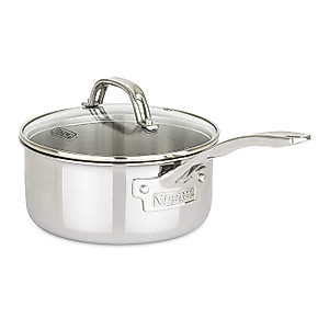 Viking Culinary 3-Ply Stainless Steel Cookware Set, 17 piece, Includes Pots & Pans, Steamer Insert & Glass Lids, Dishwasher, Oven Safe, Works on All Cooktops including Induction