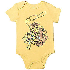 Disney Pixar Toy Story Baby Boys 5 Piece Bodysuit Pants Set Yellow/Grey/Oatmeal 24 Months