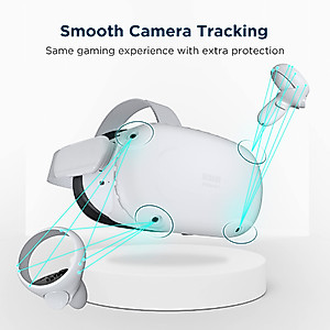 KIWI design Silicone Grip Cover and VR Shell Protective Cover with Two Side Protective Shell