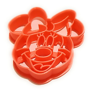 T3D Cookie Cutters Minnie Cookie Cutter, Suitable for Cakes Biscuit and Fondant Cookie Mold for Homemade Treats,3.21inch x 3.45inch x 0.55inch