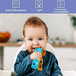 ERSIHUA Baby Teething Toys Silicone Remote Control Shape Teether Toys for Baby Soft TV Remote Teething Toys Cute Chew Toy for Baby 18+ Months