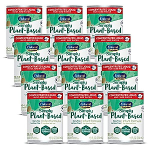 Plant based Baby Formula, 12 Concentrated Liquid Cans (13 Fl Oz each), Enfamil ProSobee for Sensitive Tummies, Soy-based, Plant Sourced Protein, Lactose-free, Milk free