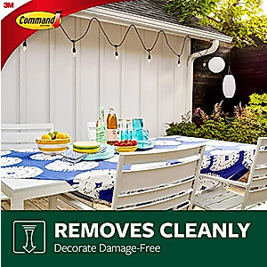 Command Outdoor Light Clips, Damage Free Hanging Outdoor Light Clips with Adhesive Strips, No Tools Wall Clips for Hanging Outdoor Lights and Cables, 16 Clear Clips and 20 Command Strips (Pack of 4)