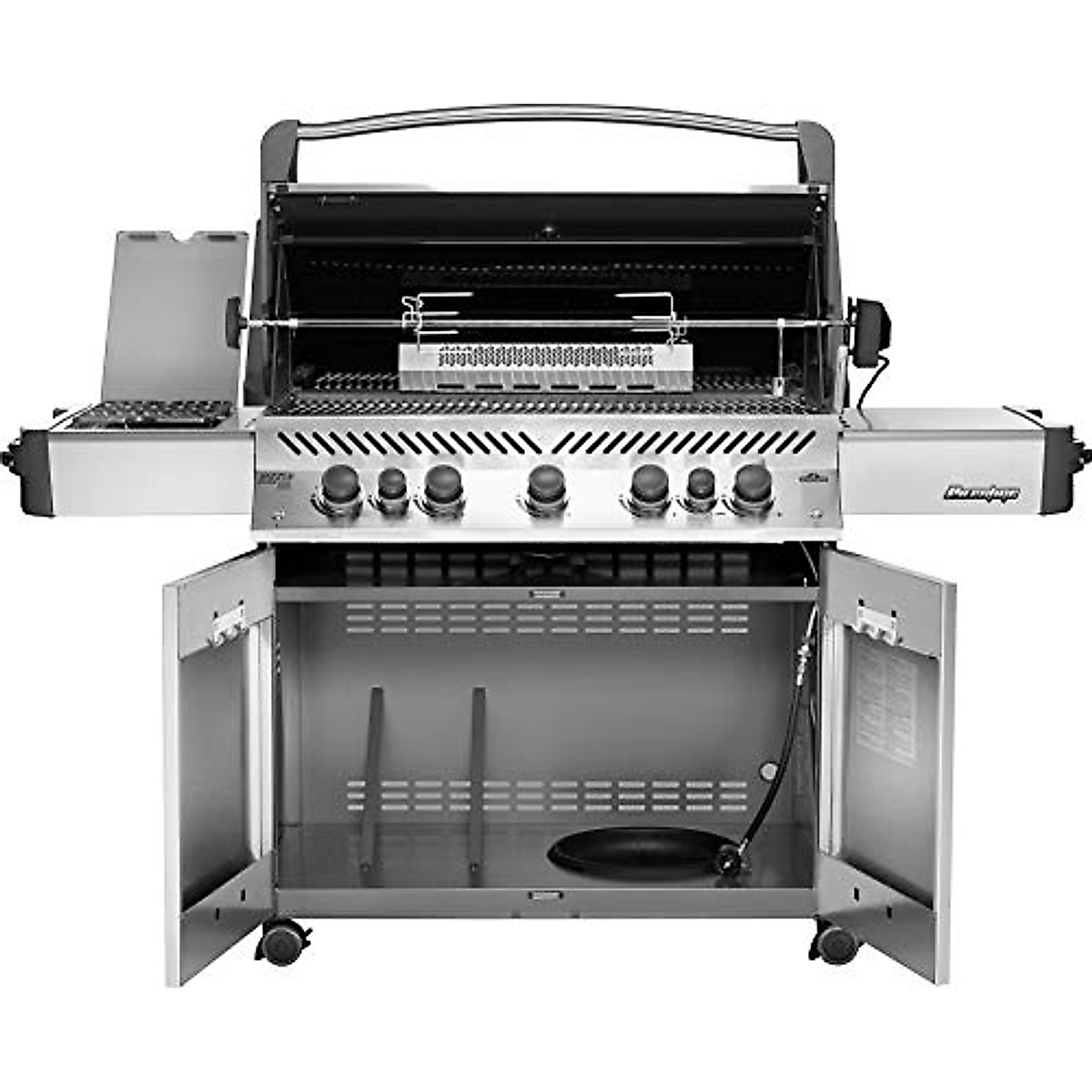 Napoleon P665RSIBPSS Prestige RSIB Propane Gas Grill, 665 sq. in + Infrared Side and Rear Burner, Stainless Steel