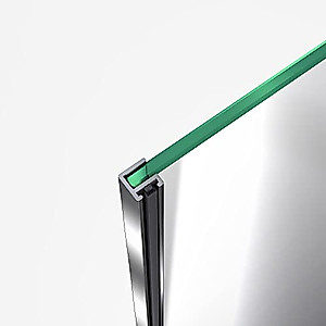 DreamLine Flex 38-42 in. W x 72 in. H Semi-Frameless Pivot Shower Door in Brushed Nickel