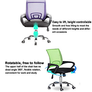 Office Chair Gaming Chair Computer Chair Mesh Ergonomic Computer Chair,Desk Chair Height Adjustable Executive Swivel Chair for Men Adults Conference,High Back Home Office Chair wit