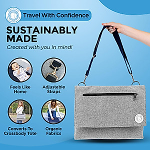 Panolina Tote Diaper Bag with Baby Changing Station - Cute Travel Diaper Bag with Organizing Pouches and Stroller Straps in Messenger Style