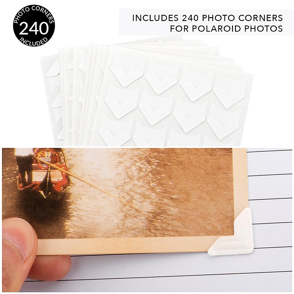 Andaz Press Personalized Wedding Guestbook with Gold Accents, Minimal Custom Guestbook, White Guest Sign-in Registry, 120 Pages 8.5" X 8.5" Memories Book for DIY Scrapbook Photo Album, Keepsake