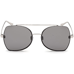 Tom Ford Scout TF 656 16A Silver Metal Pilot Sunglasses Grey Lens
