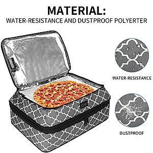 Casserole Carrier, Removable Casserole Carriers for Hot or Cold Food, Double Lasagna Holder Tote with Tableware Layer, Insulated Tote Bag for Potlucks, Parties, Picnics, Beaches, Camping, Grey