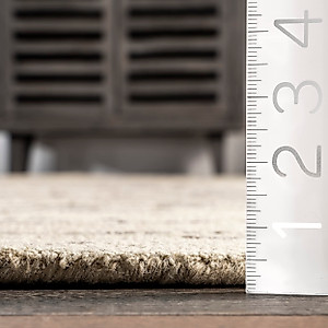 nuLOOM Audrie Contemporary Abstract Wool Area Rug, 8x10, Grey