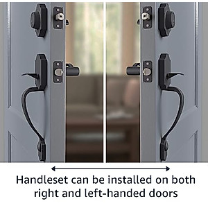 Amazon Basics Handleset with Shelby Lever - Single Cylinder - Matte Black