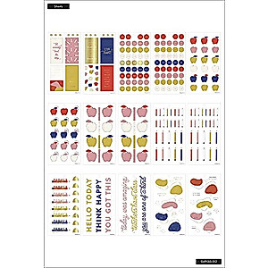 The Happy Planner Sticker Value Pack - Planner & School Accessories - Fresh Start Teacher Theme - Multi-Color - Great for Planning & Assignments - 30 Sheets, 1109 Stickers