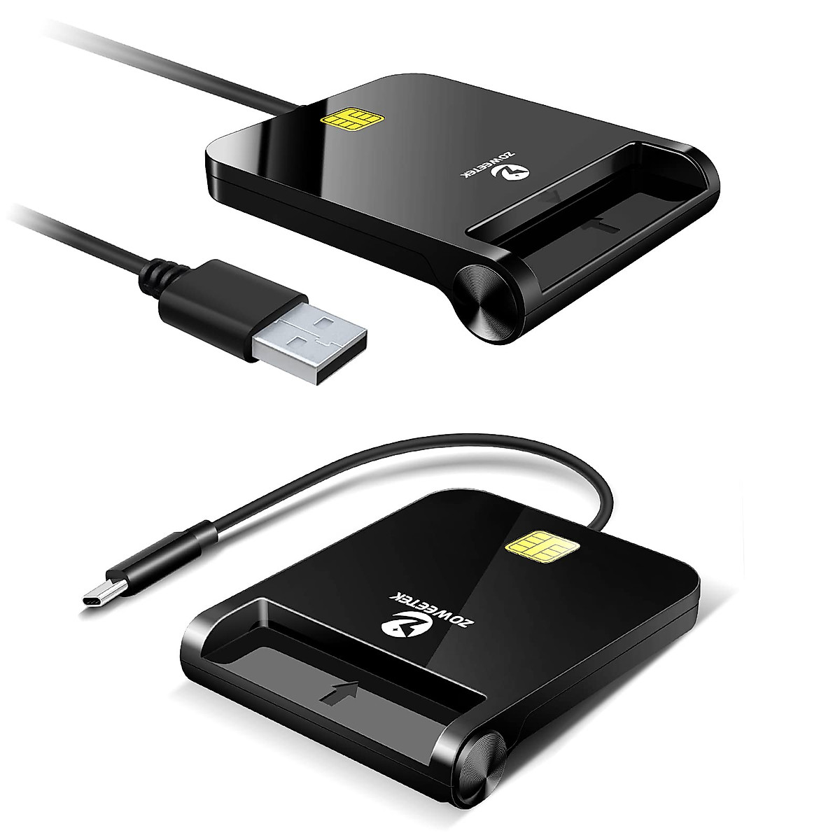 ZOWEETEK CAC Reader Military, CAC Card Reader Military, Smart Card Reader Military, Compatible with Windows, Mac OS and Linux