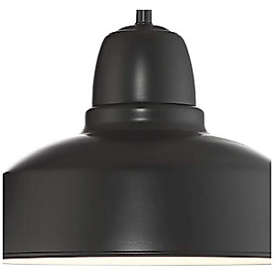 John Timberland Urban Barn Rustic Industrial Farmhouse Outdoor Barn Light Fixture Black Gooseneck Arm 13" for Exterior Barn Deck House Porch Yard Patio Outside Garage Front Door Garden Roof