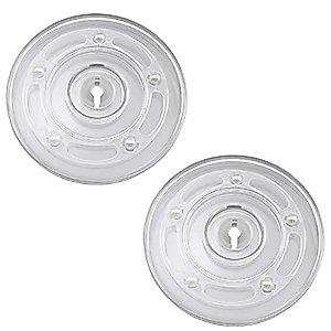 SDTC Tech 2 Pack 4 Inch Lazy Susan Turntable Organizer 360 Degree Rotating Swivels Round Clear Acrylic Turntable Holder for Kitchen Corner Cabinets, Spice Rack, Table Cake Decorating, etc