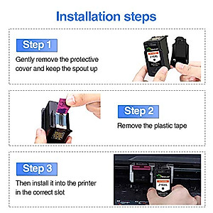 NineLeaf Remanufactured High Yield Ink Cartridge Compatible for Canon PG-210XL PG-210 XL PIXMA iP2700 MX320 MP495 IP2702 MP230 MP240 MP250 MP280 (401 Pages, Ink Level Indicator) (Black,1 Pack)