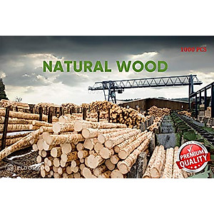 Eldorado Clothespins, Natural Wood, 3" x 0.5" inches, Super Value Pack of 1,000 for Multipurpose Everyday Clothing, Laundry, Drying, Crafts, and DIY Projects, Size XL. (1000)