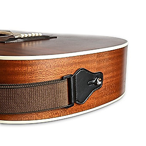 BestSounds Guitar Strap - Shoulder Strap for Acoustic, Electric and Bass Guitars with Leather Head and Pick Holder Pockets