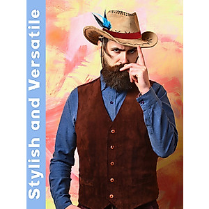 Breathffy 24 Pcs Stretchable Hat Bands Natural Assorted Hat Feathers Hat Ribbons for Panama Hat Western Costume Headwear (Classic)